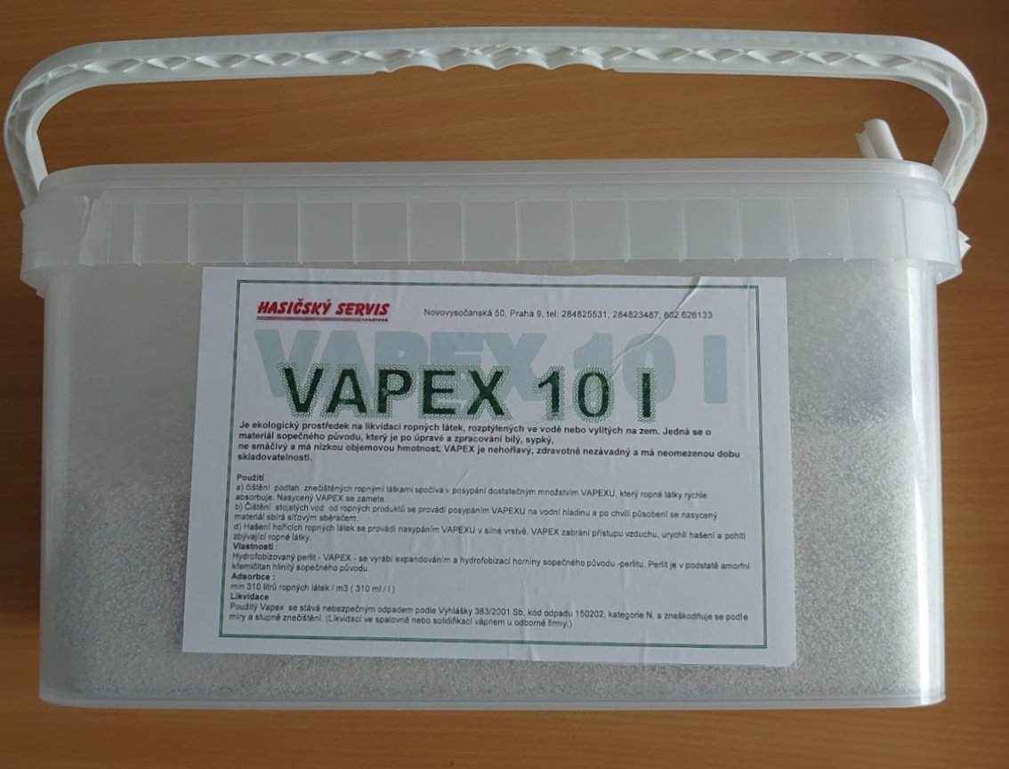Vapex absorbent ropných látek | Hasičský servis Legátová